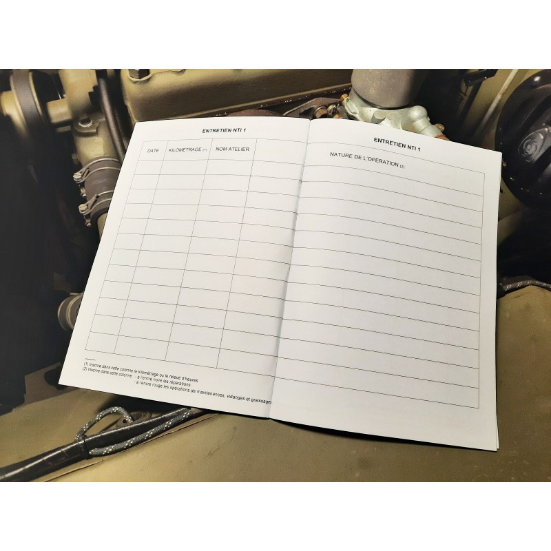 Carnet de matériel / Suivi entretien